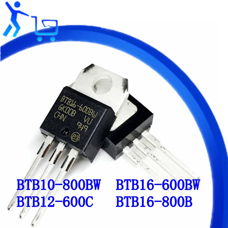 10pcs Btb10-800bw Btb16-600bw Btb12-600c Btb16-800b To-220 ...