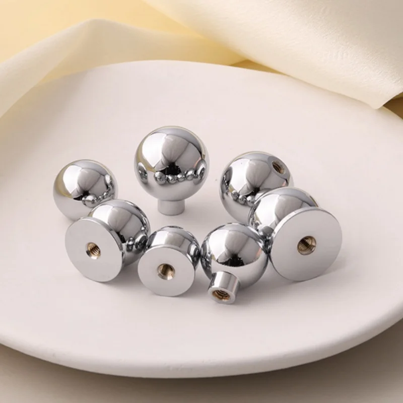 Modern Chrome Plated Cabinet Cupboard Pull Drawer Knobs Kitchen Handle ...