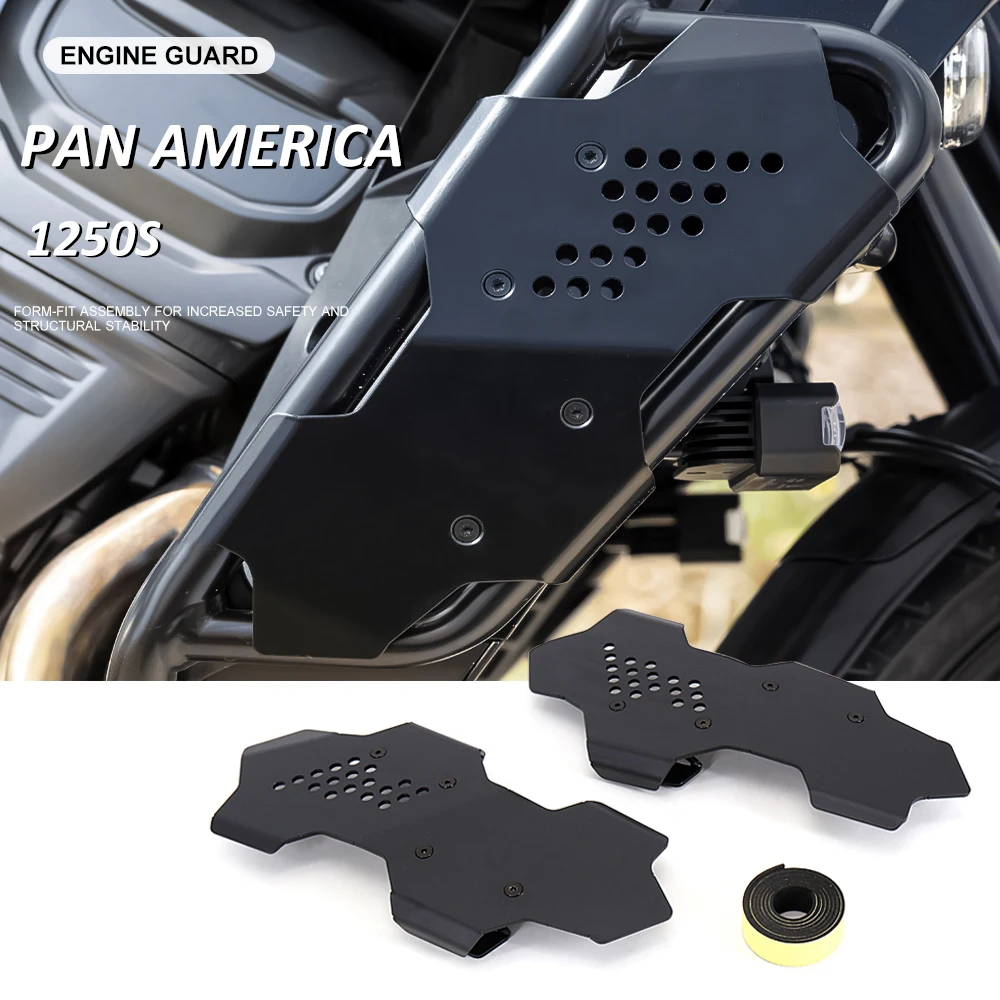 PA1250-PA1250S-Motorcycle-Parts-Black-Crash-Bar-Engine-Protection-Panel ...