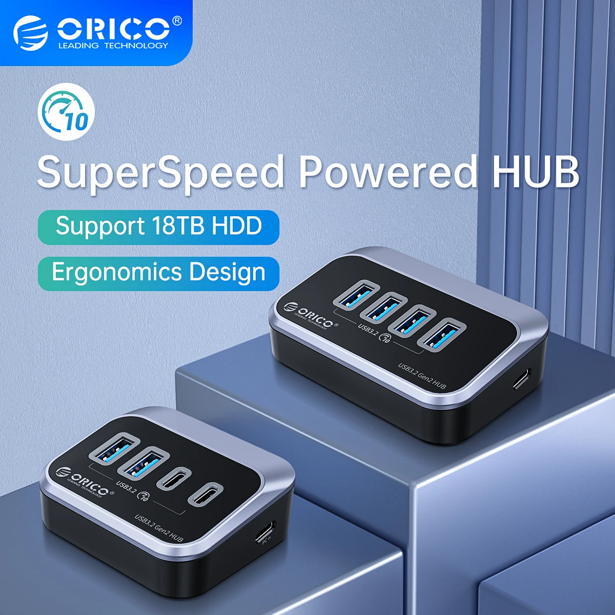 ORICO-HUB-USB-3-2-de-10Gbps-divisor-tipo-C-de-gran-velocidad-adaptador ...