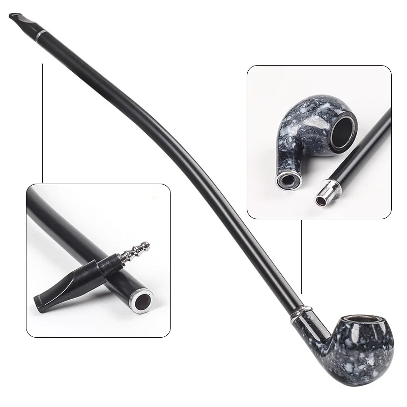 Long-Tobacco-Pipe-Classic-Reading-Pipe-Smoking-With-Metal-Filter-Gift ...