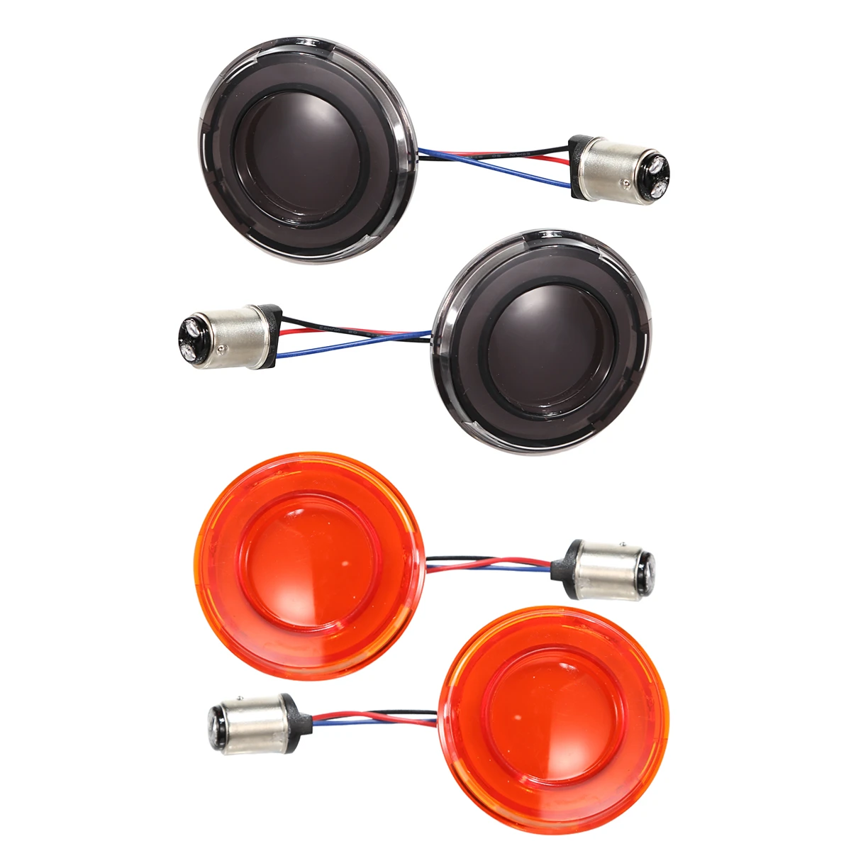 Motorcycle Turn Signal LED Panel Light 1157 Bullet Style For Harley ...