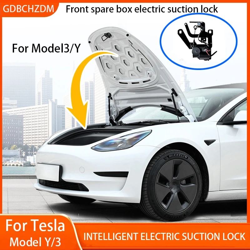Front Spare Box Electric Lock Soft-closing for Tesla Model 3 /Y 2017 ...