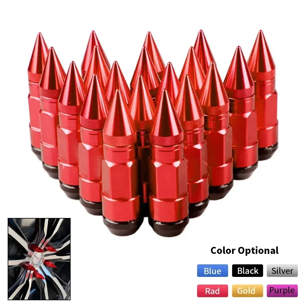 20pcs Car Wheel Nuts Aluminum Racing Modification Lug Nuts with ...