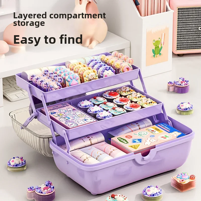 Children-s-Cute-Girly-Storage-Box-Purple-Cutebow-Rotating-Organizer ...