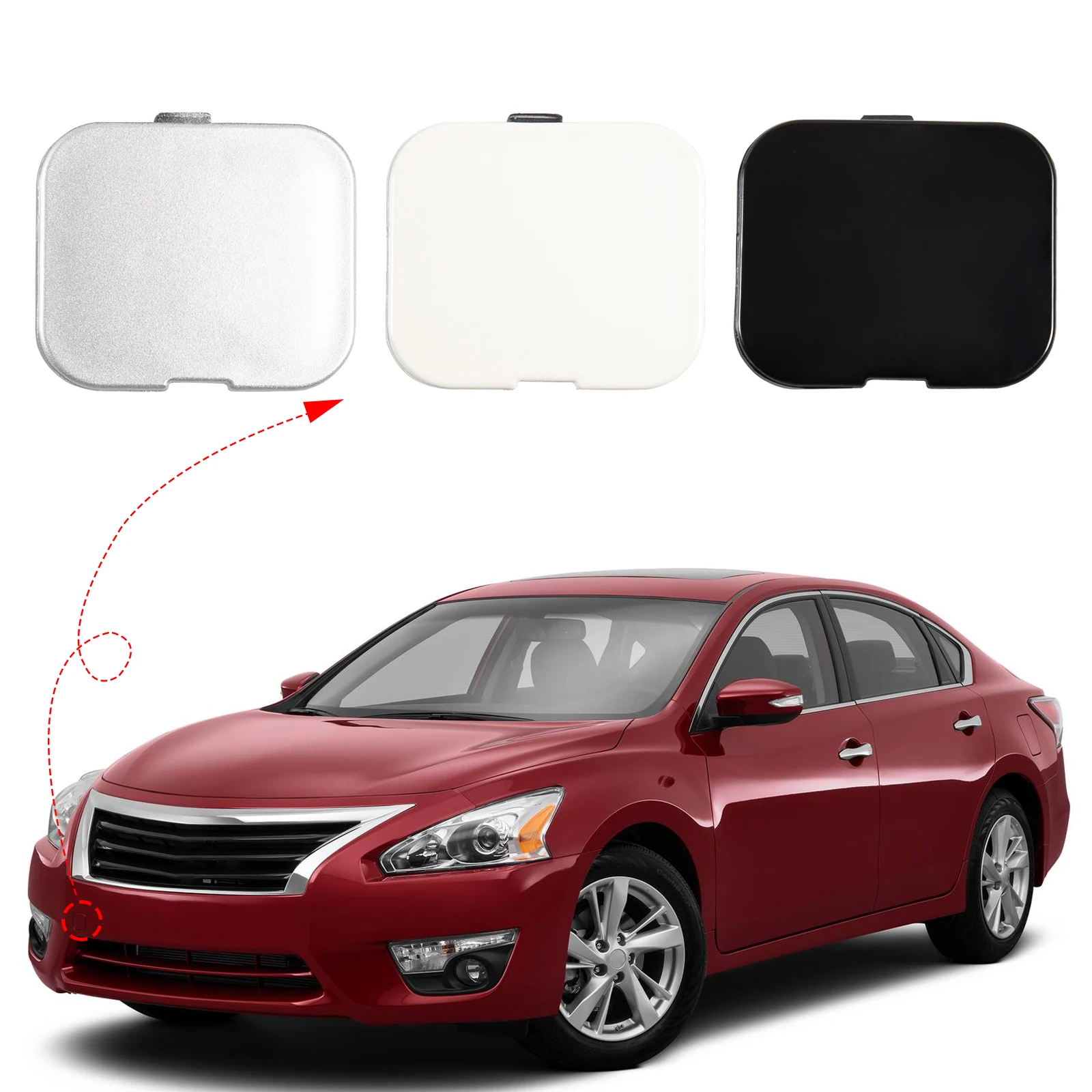 Front Bumper Tow Hook Cover Cap Towing Eye For Nissan Altima ...