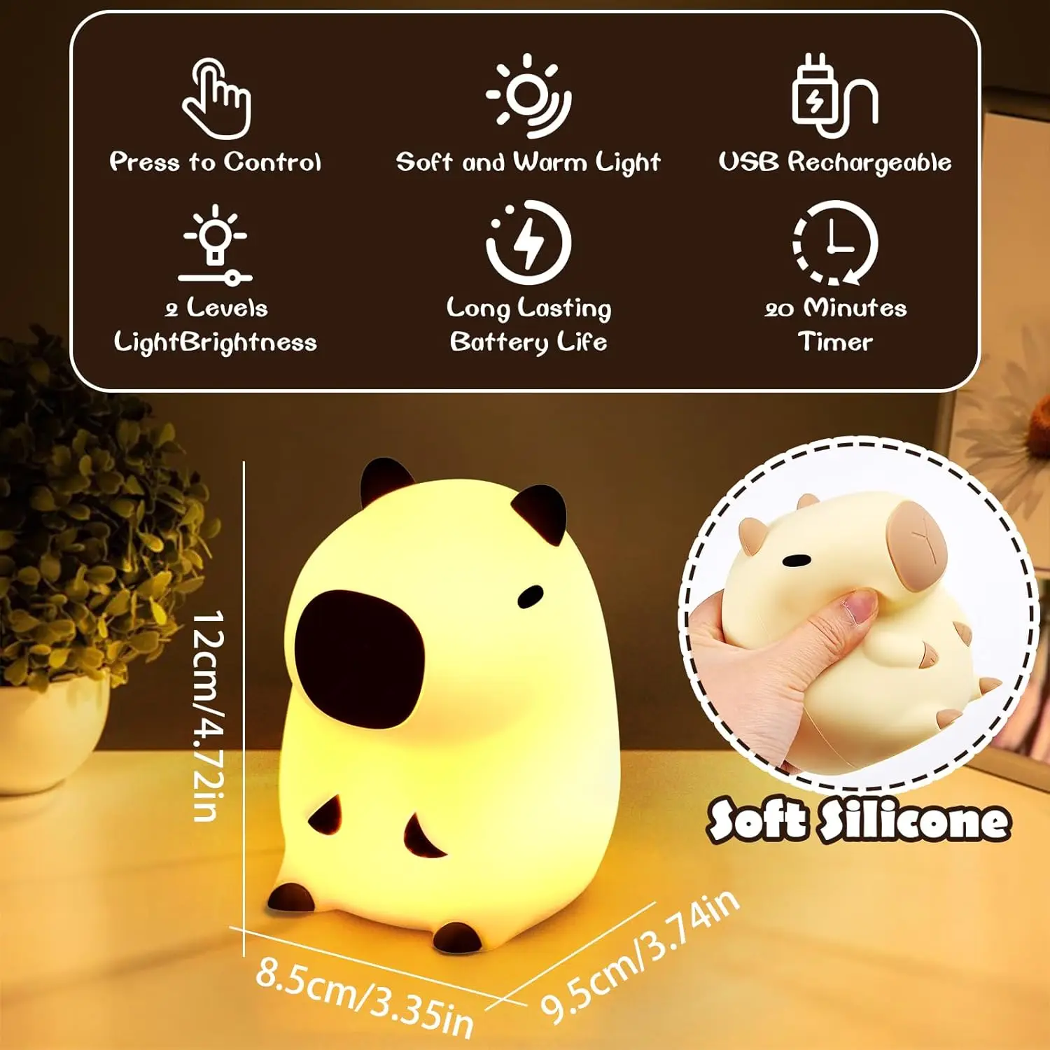 Capybara-Touch-Night-Light-USB-Rechargeable-Xiaomi-Kapibara-Anime-Lamp ...