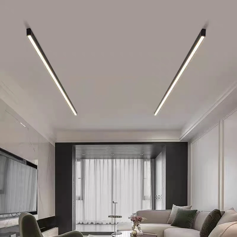 Minimalist-Dimmable-Ceiling-Light-LED-Black-White-Aluminium-Modern-Lamp ...