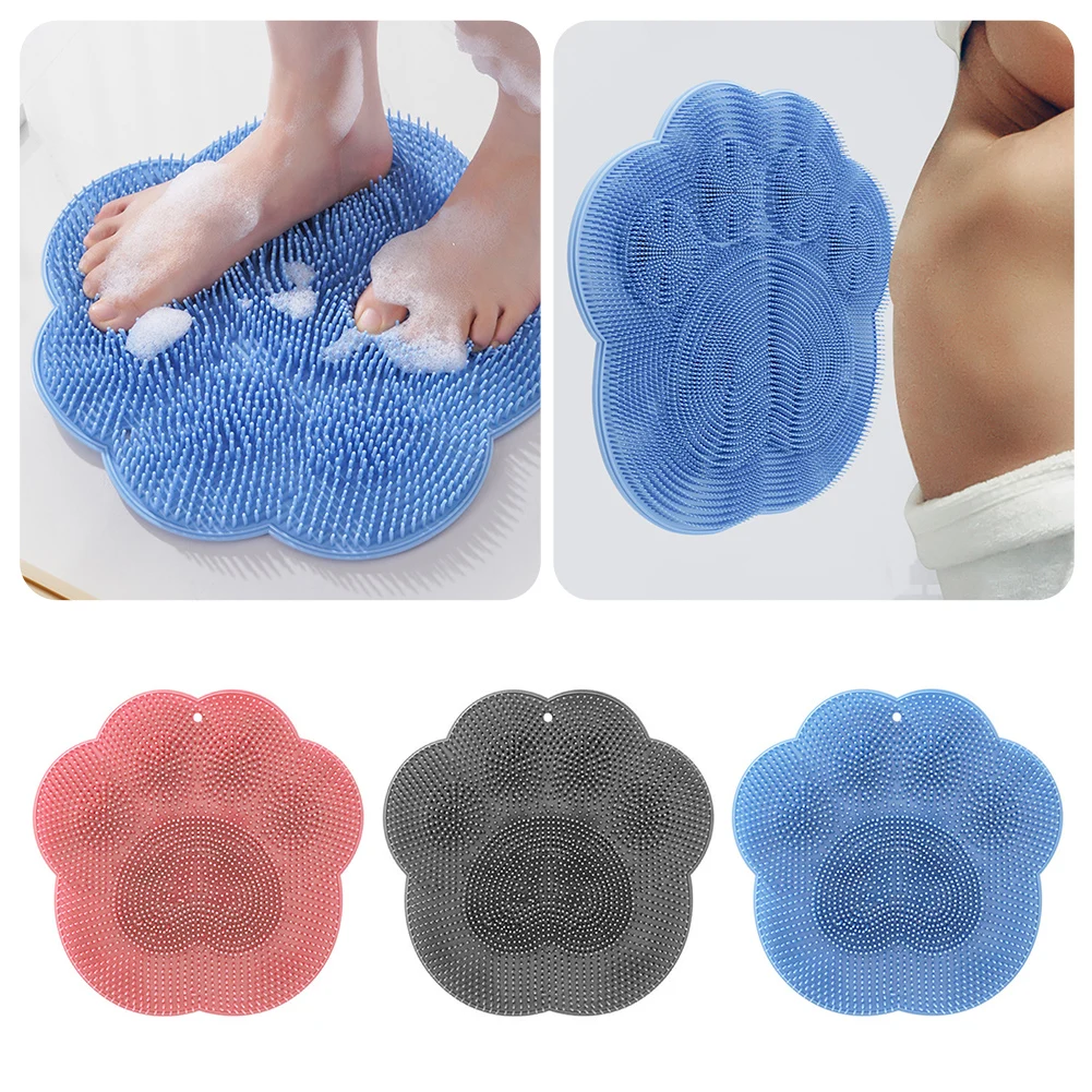 Wall Mounted Shower Foot Exfoliators Silicone Massage Shower Non-Slip ...