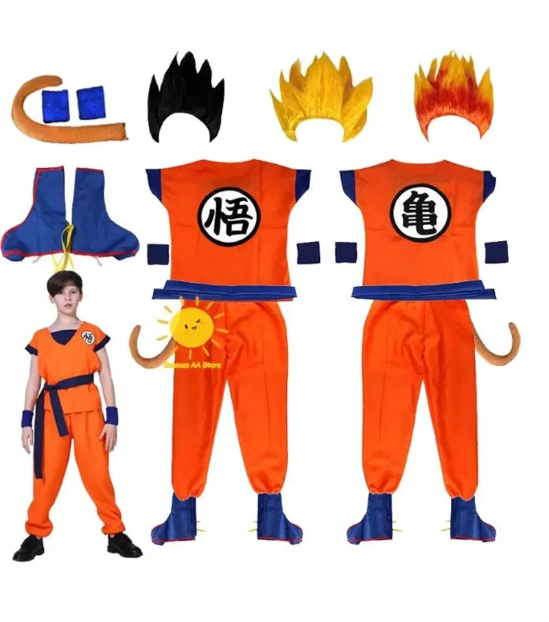 Kids Anime Z Son Goku Cosplay Costume Boy Carnival Party Suit goku Sun ...