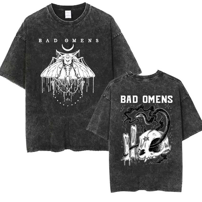 Bad omen rock band tour 2024 retro washed T shirt sold by Rosemonde | SKU 267319832 | 50% OFF ...