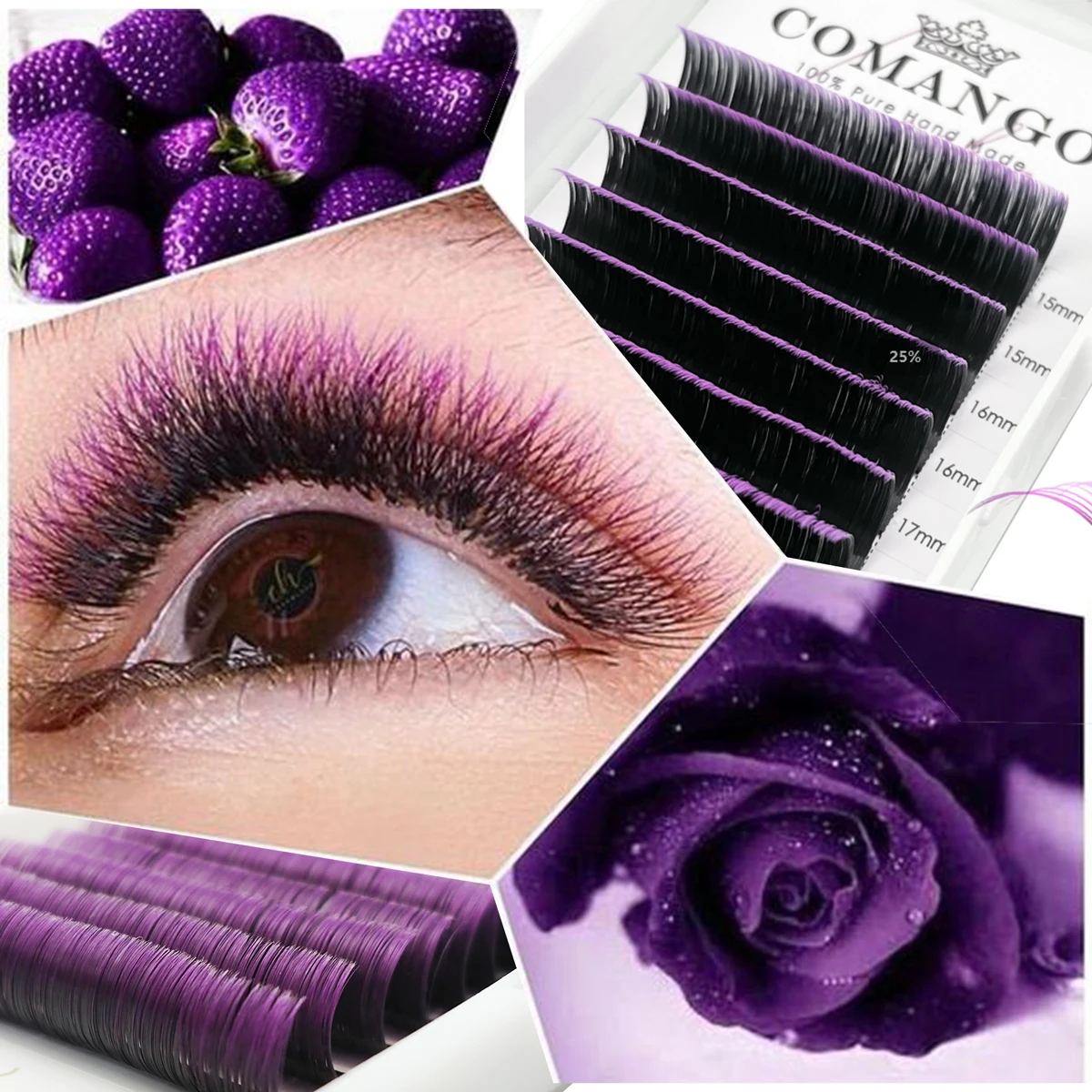 Gradient-Purple-Easy-Fanning-Eyelashes-Extension-Soft-Auto-Flowering ...