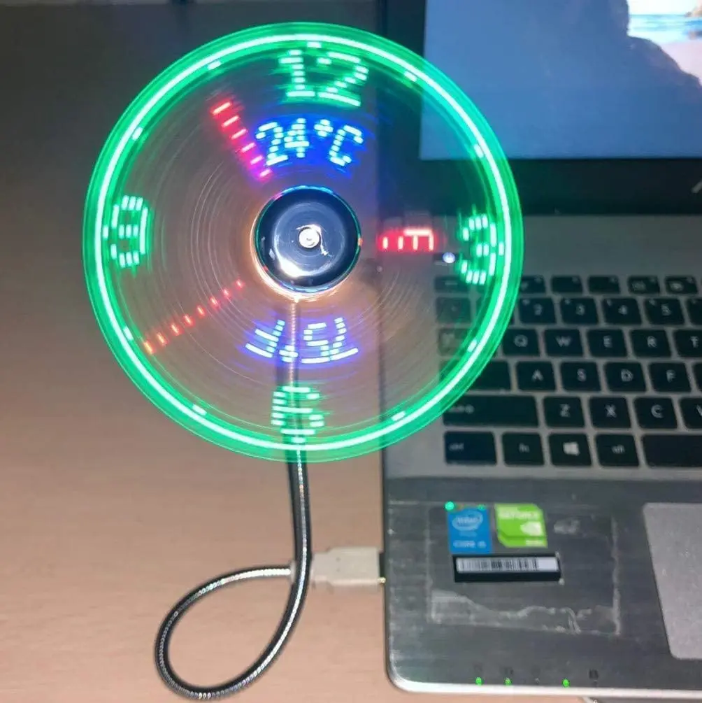 USB-Clock-Fan-with-Real-Time-Clock-Temperature-Display-Function ...