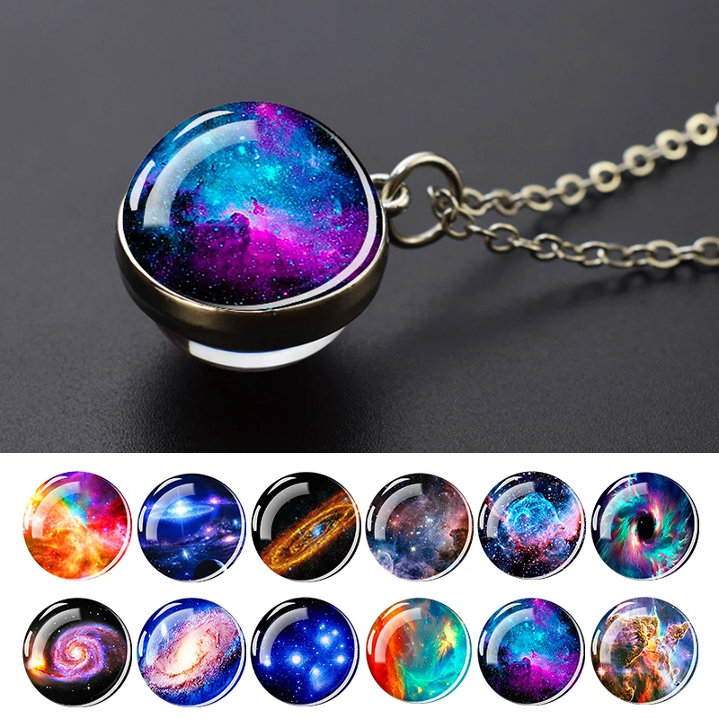 Horsehead Nebula Necklace Galaxy Space Planet Jewelry Glass Ball ...