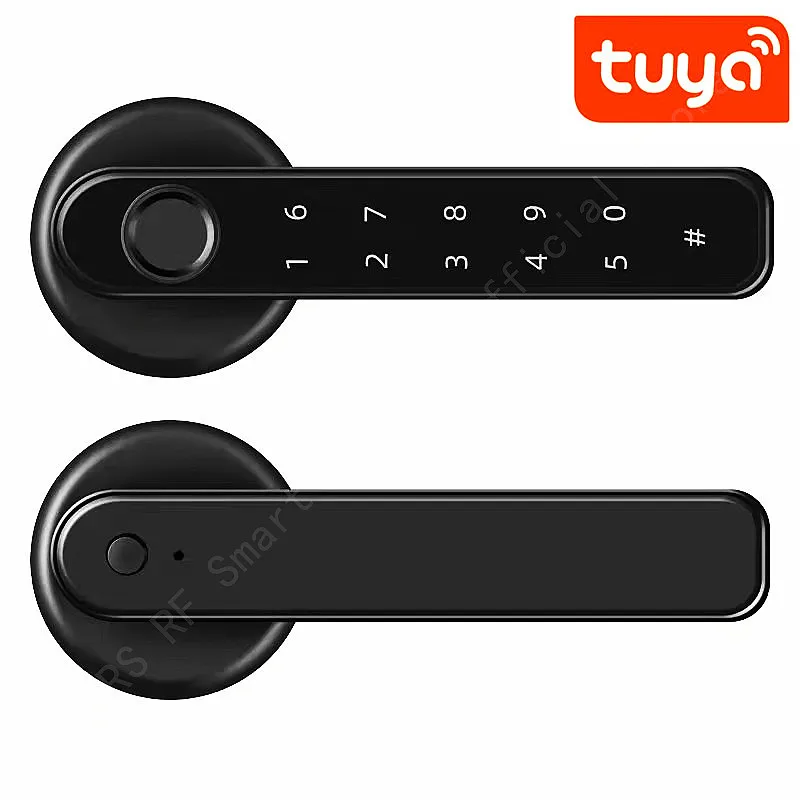 One-grip-open-the-fingerprint-password-lock-into-the-home-wooden-door ...