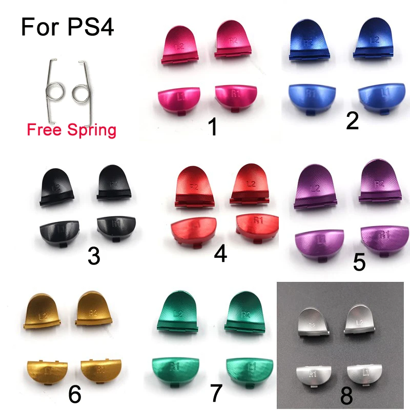 Aluminum-Metal-Trigger-Buttons-for-PS4-Controller-Custom-Metal-L1-R1-L2 ...