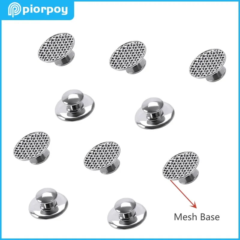 PIORPOY-botones linguales dentales, Base de malla, materiales de ...