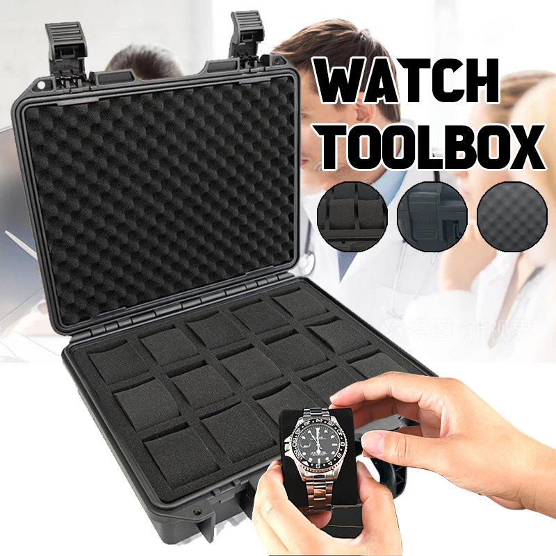 15-Grid-Watch-Box-case-Waterproof-watch-organizer-watch-display-stand ...