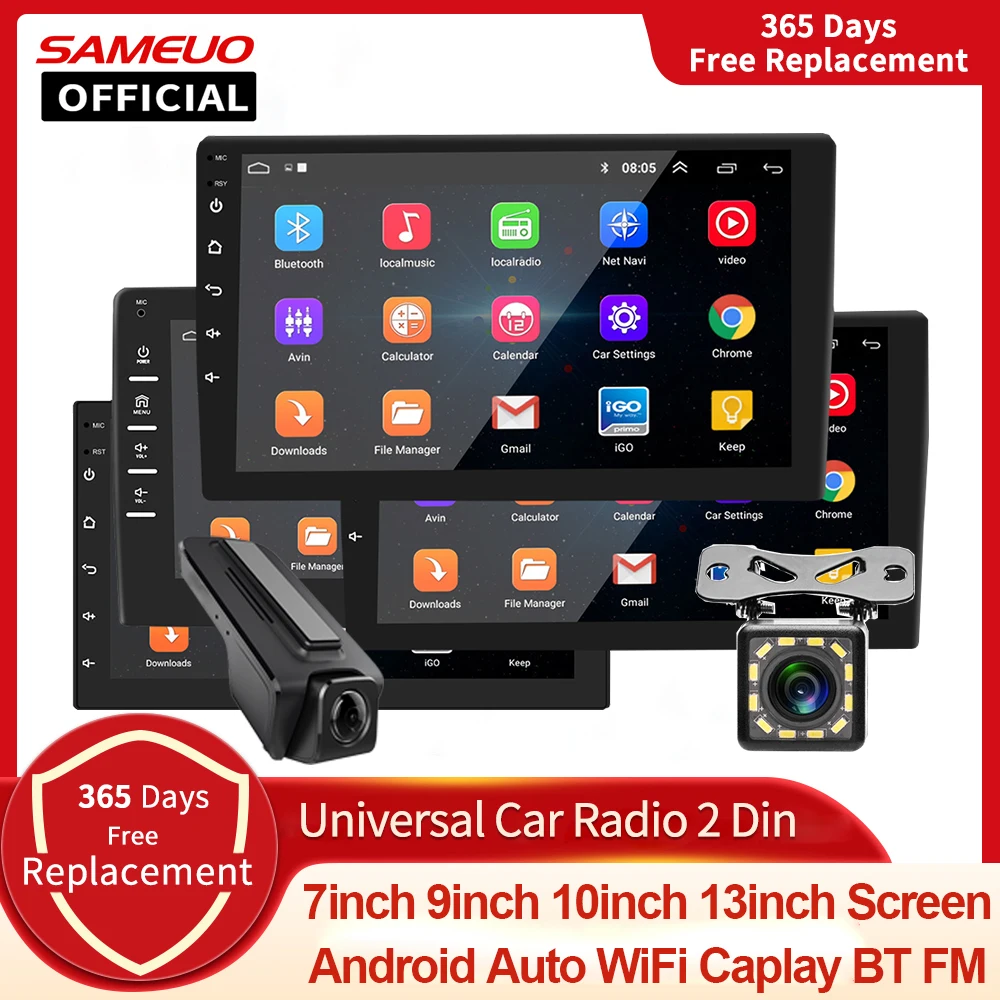 Car-Radio-2-Din-Multimedia-Player-Android-Auto-MP5-WiFi-Carplay-Audio ...
