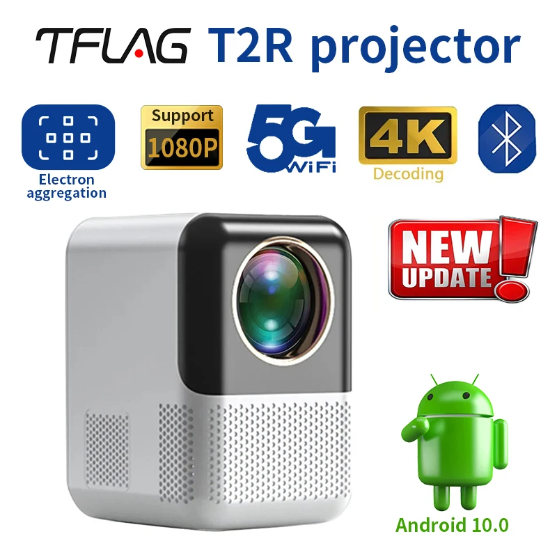 TFlag-T2R-Projector-Android10-0-5G-Wifi-BT-Support-1080P-4K-7000-Lumens ...
