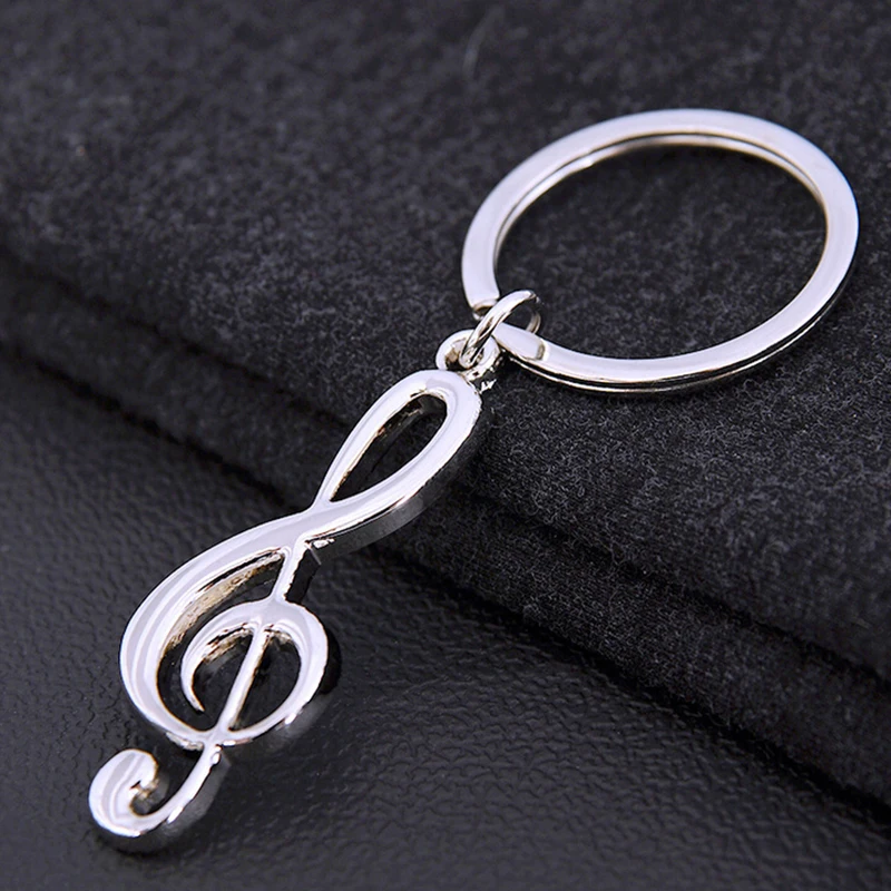 Music-Note-Keychain-Treble-Clef-Keyring-Cartoon-Metal-Car-Key-Ring ...