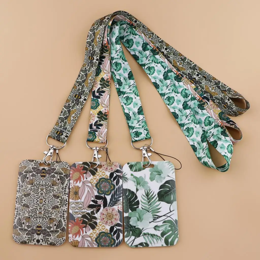 Green-Leaves-Lanyards-for-Key-Cool-Neck-Strap-For-Card-Badge-Gym ...