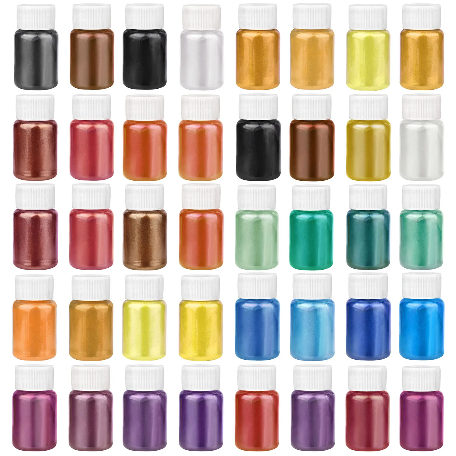 4 Colors/Set Pearlescent Powder Resin Pigment Kits Mica Mineral Powder ...