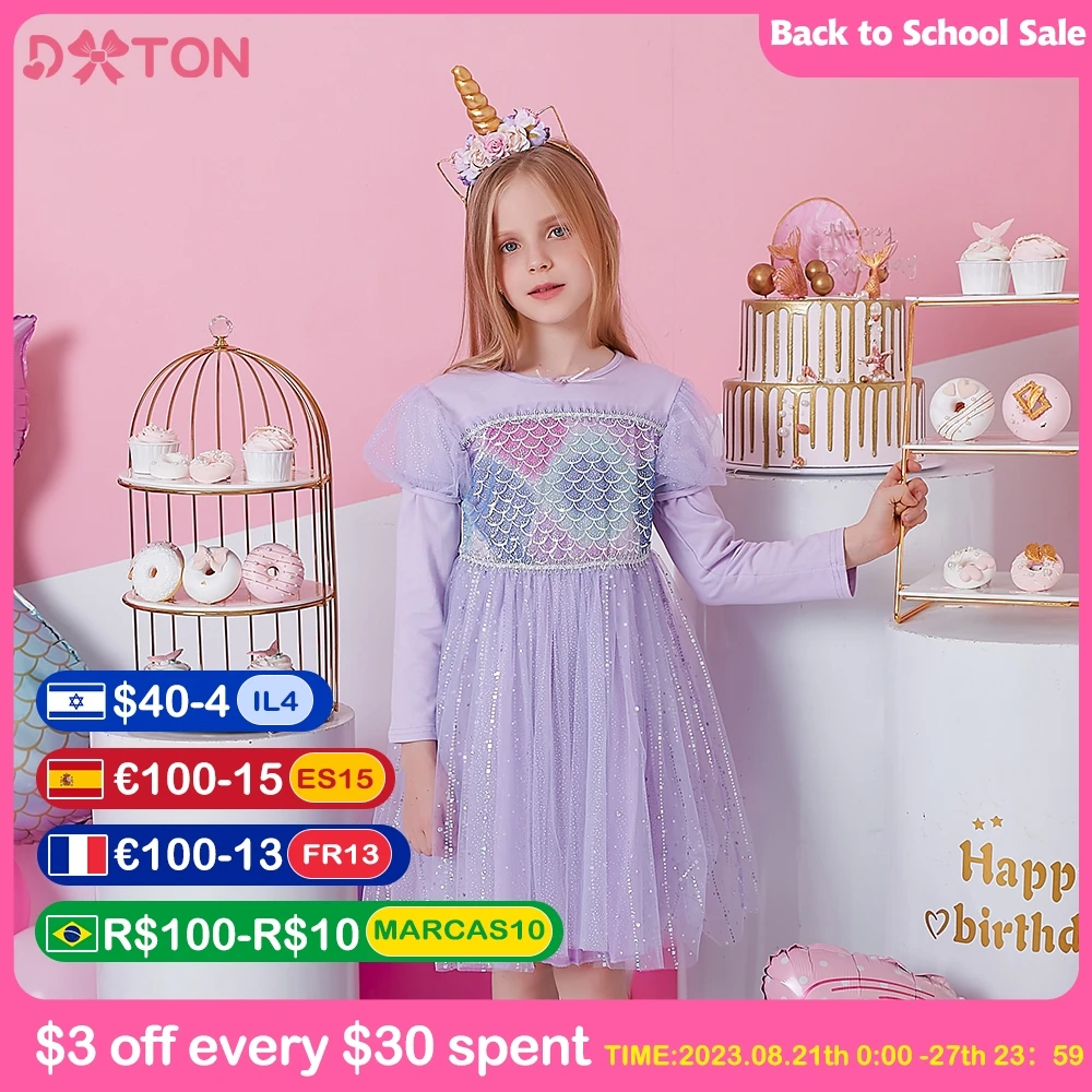 DXTON-Kids-Princess-Dress-Birthday-Party-Dresses-Toddlers-Elegant ...