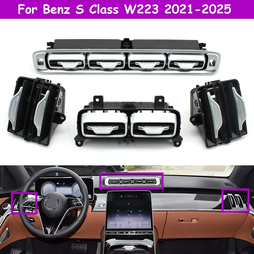 W223 Car Front Rear Left Right Middle AC Vent Grille Air Vent Assembly ...