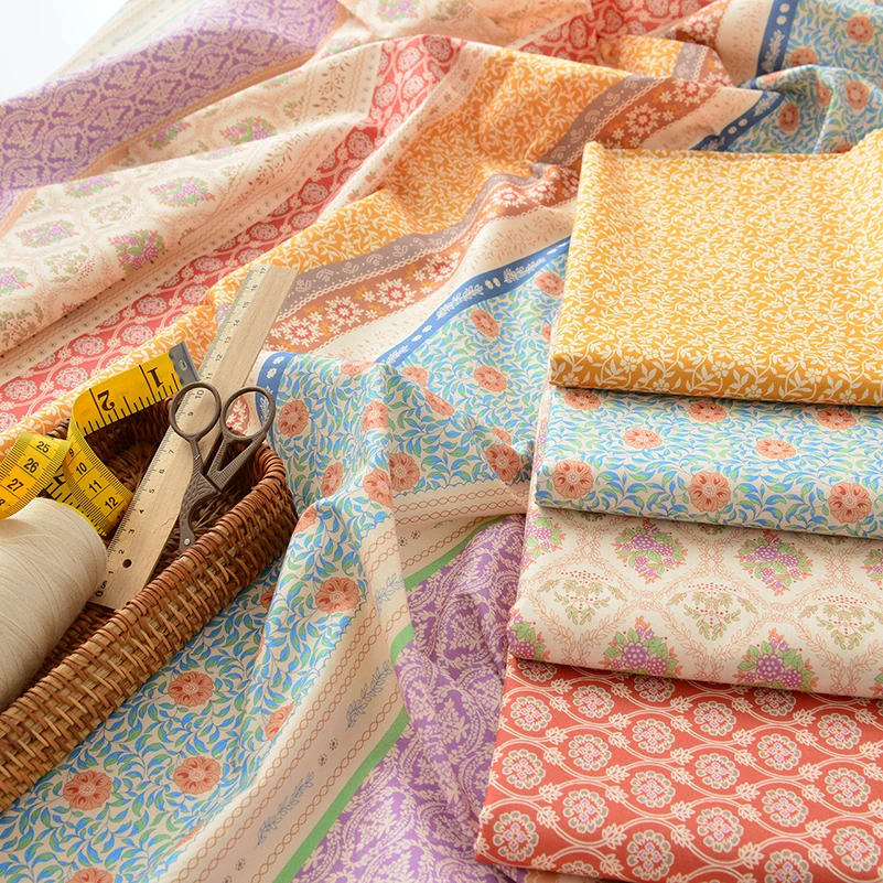 Cotton-Vintage-Floral-Fabric-Patchwork-for-Handmade-DIY-Ethnic-Style ...