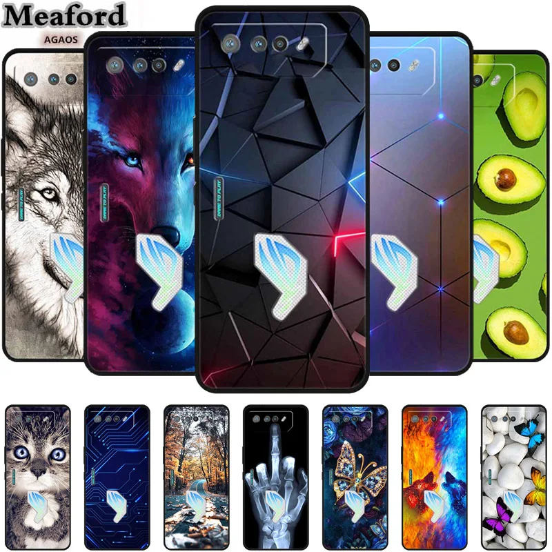 For-Asus-ROG-Phone-7-8-Case-Animals-Protector-Silicone-Soft-Phone-Back ...