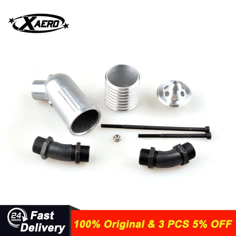 4-Stroke RC Engine Exhaust Pipe Tuned Muffler for 50-120cc Nitro/Gas ...