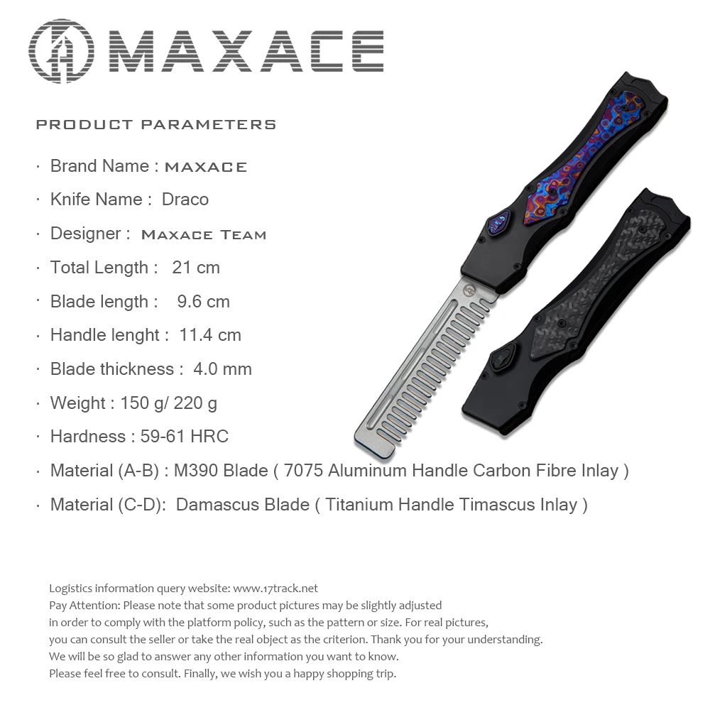 Складной нож Maxace Draco, тактический нож для выживания для охоты, кемпинга, рыбалки ...