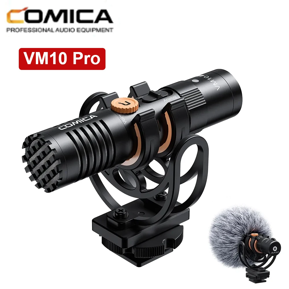 Comica-VM10-Pro-Camera-Microphone-with-Shock-Mount-Gain-Control-and ...