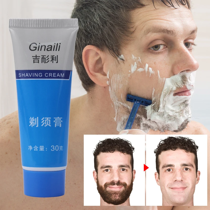 2PCS Men Shaving Cream Foam Soft Beard Reduce Friction Manually Shaving ...