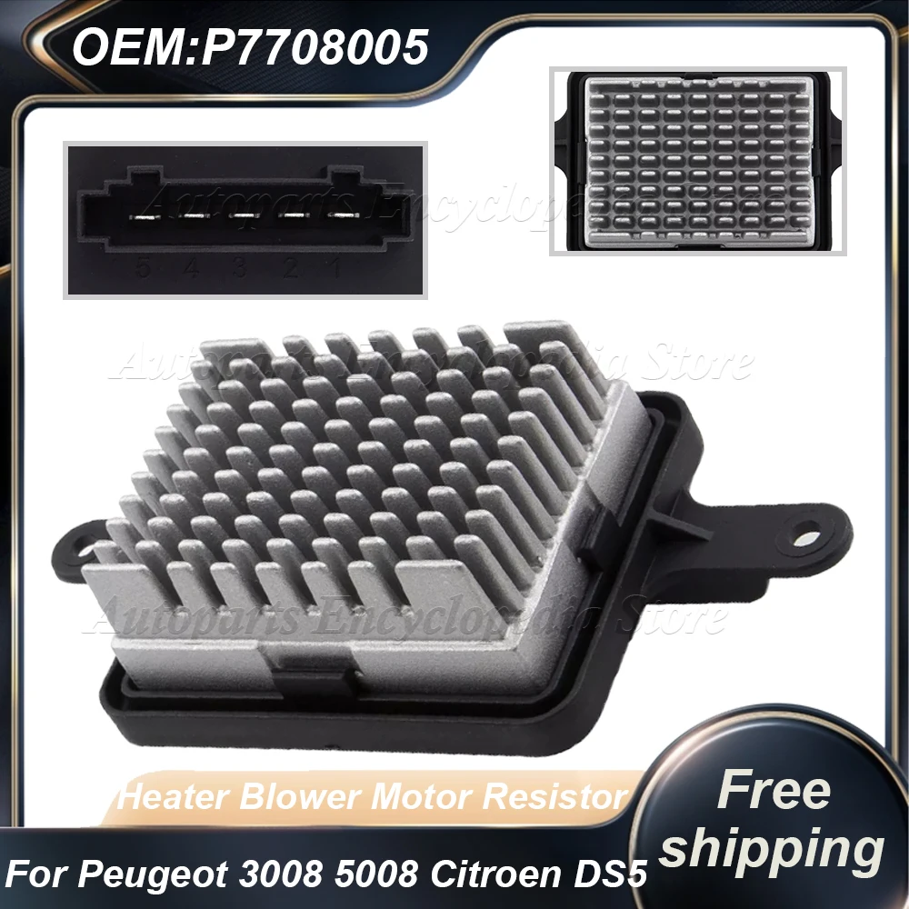 P7708005 6441CQ Auto Climate Control Blower Motor Heater Resistor For ...