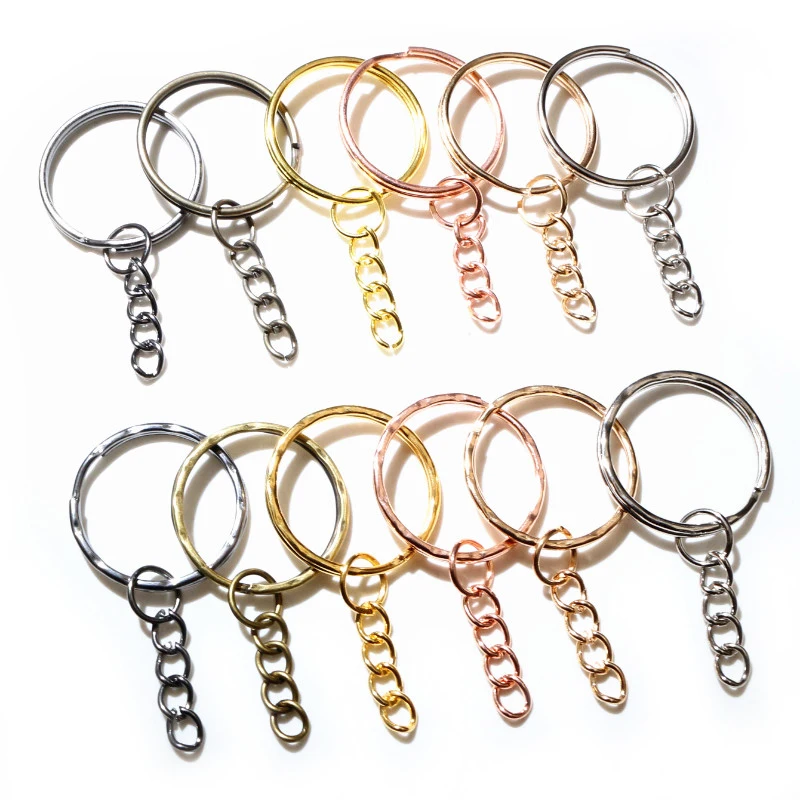 20pcs-Key-Ring-Key-Chain-Round-Split-Keyfob-Keyrings-With-Jump-Ring-For ...