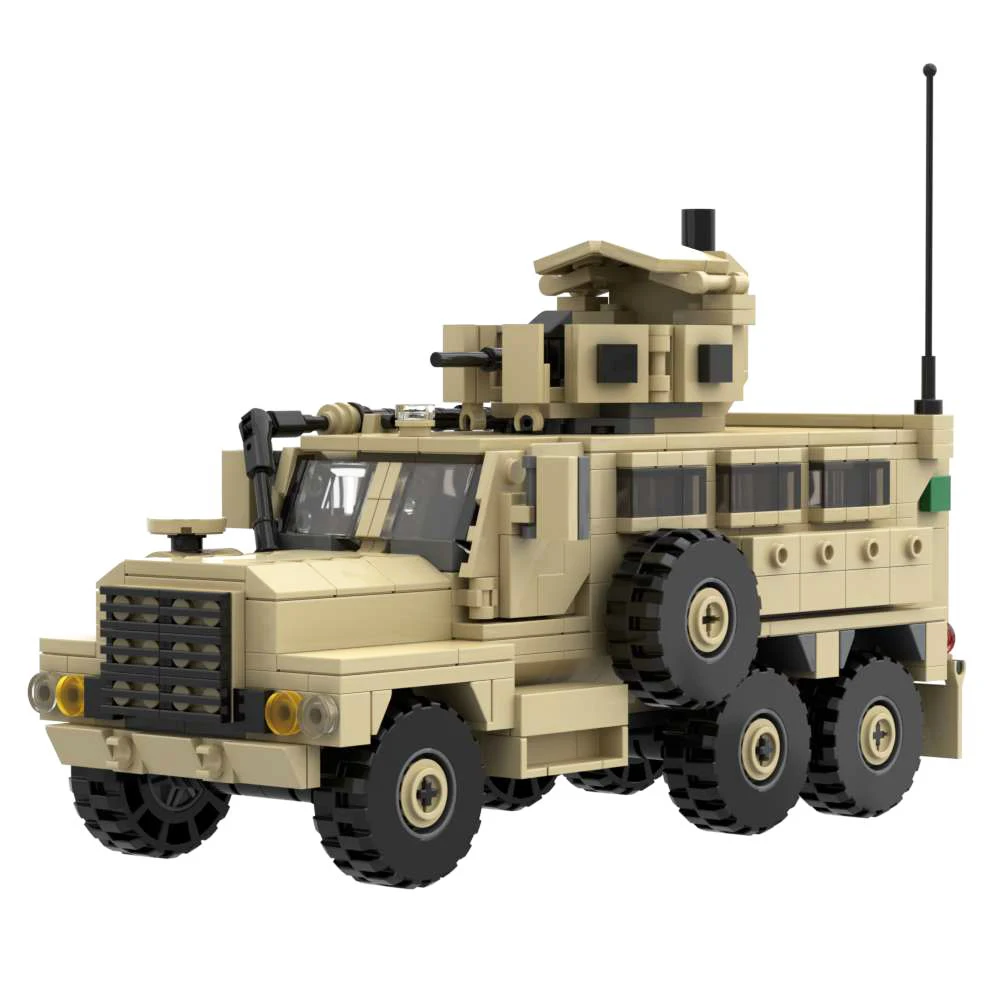 Army Cougar 6x6 MRAP Modern Military Building Blocks Set Vehicle Bricks ...