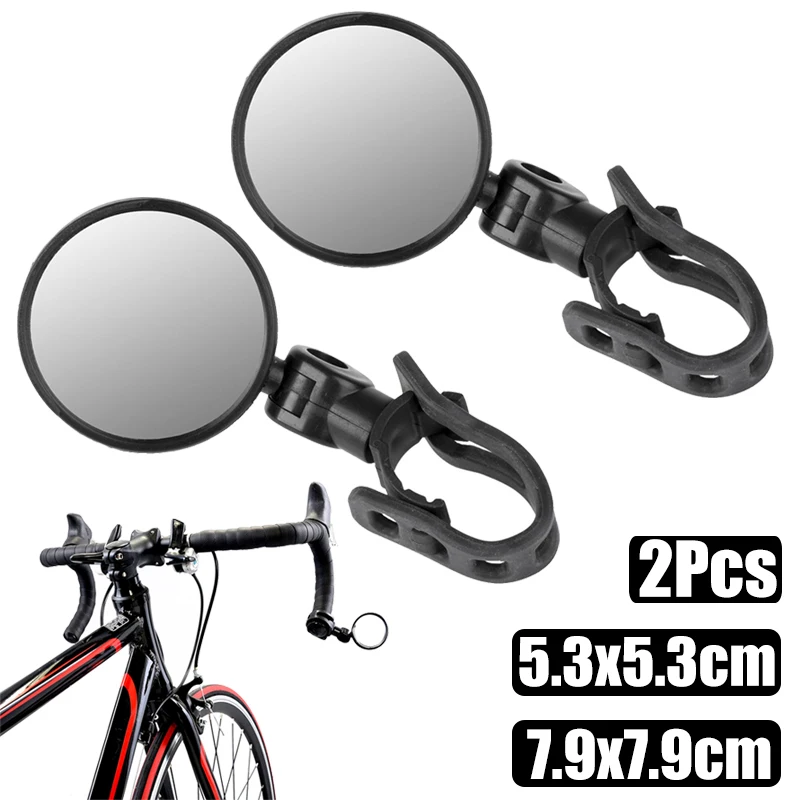 2Pcs-Round-Oval-Rearview-Mirror-for-Bicycle-Motorcycle-Handlebar-Mount ...