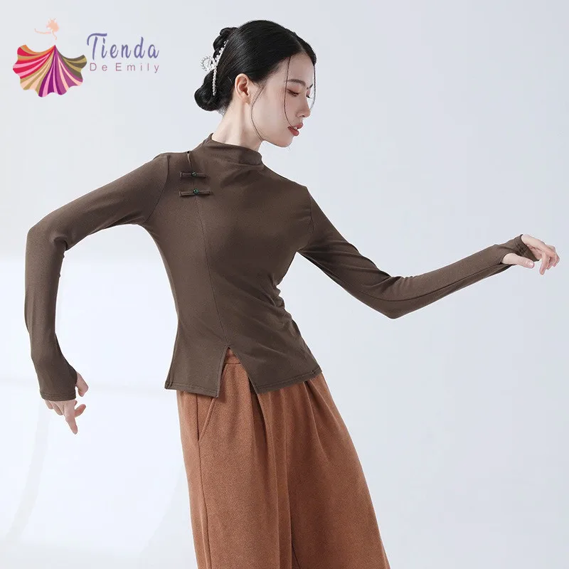 Chinese-National-Folk-Dance-Top-Traditional-Knot-Button-Shirt-Women ...