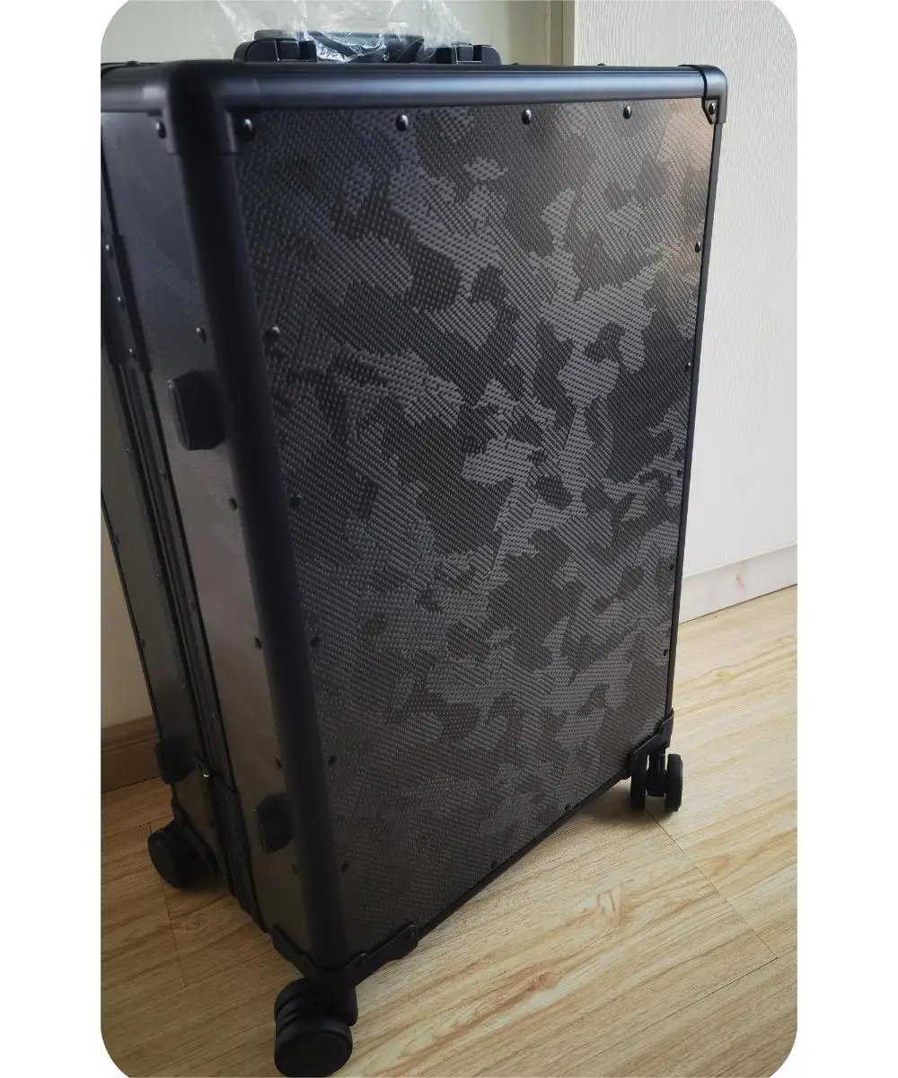 Carbon-fiber-jacquard-smart-cabin-drawbar-case-carry-on-luggage-with ...
