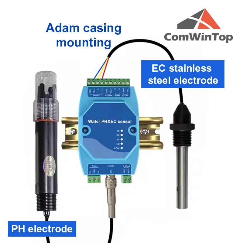 Water PH EC Electrode Probe 2-in-1 RS485 Sensor Detector Industrial ...