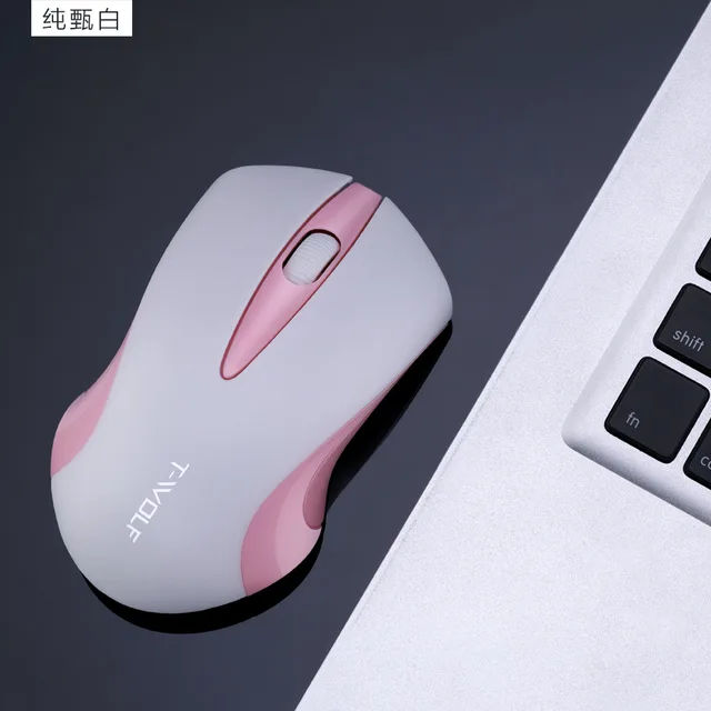 1600dpi Pink Computer Mouse Wireless Mouse Cordless Girl Cute Mouse ...