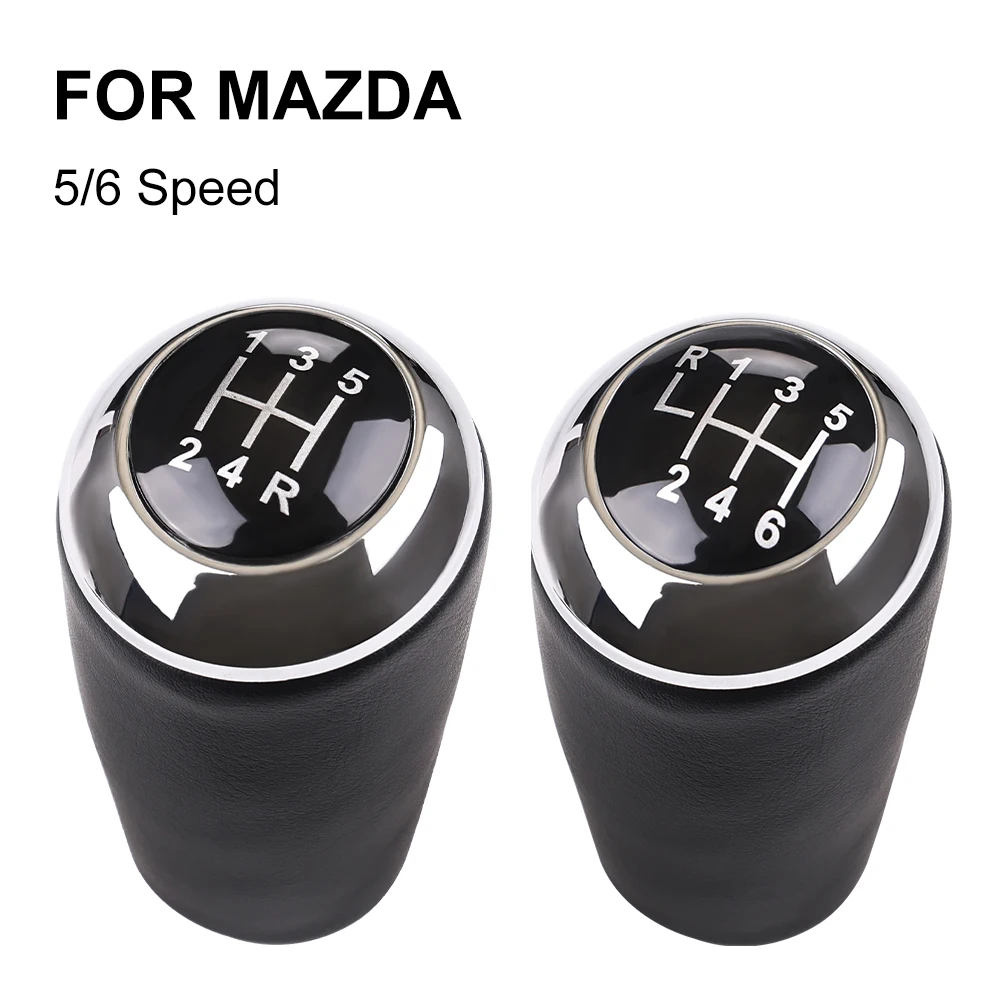 Car Shift Gear Knob For MAZDA 3 BK BL 5 CR CW CX-7 MX-5 5/6 Speed PU ...