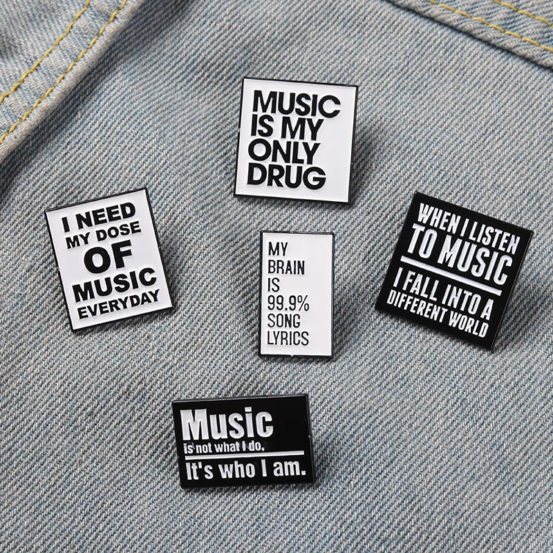 Wholesale Music Disc Pins Musical Dialogue Notes Brooch Metal Badge for ...