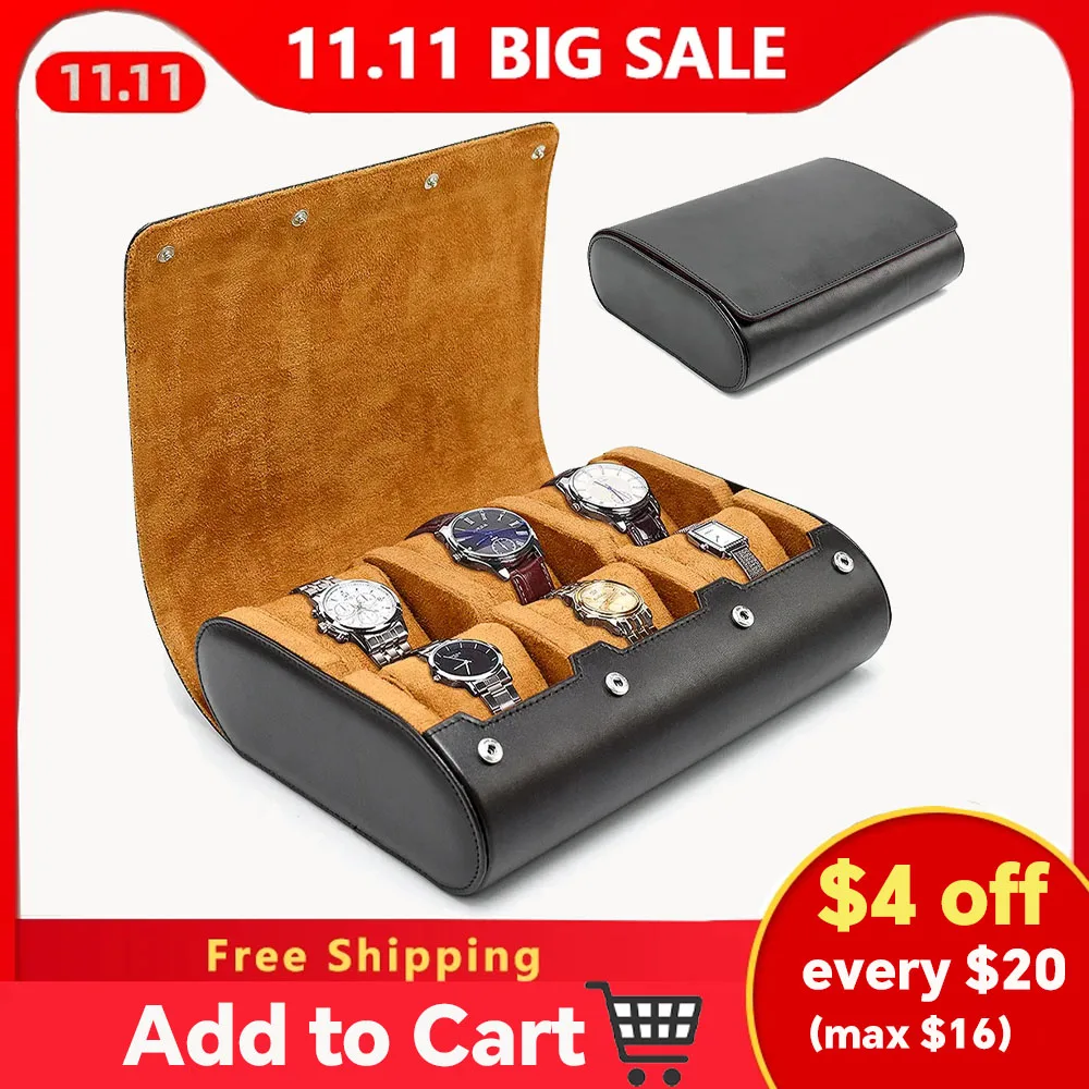 Watch-Travel-Case-for-Men-for-Women-Watch-Roll-Travel-Case-Organizer ...