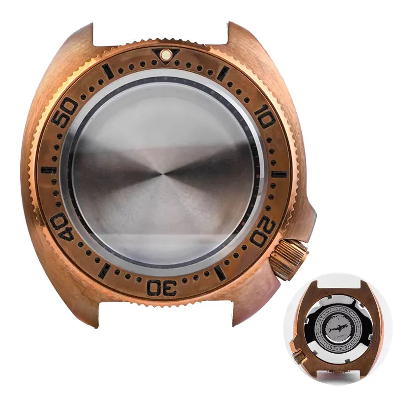 Watch Parts Solid 45mm CUSN8 Bronze Turtle 6105 Diver Watch Case ...