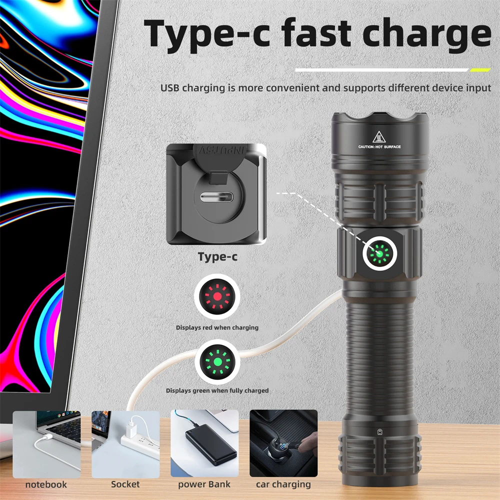 Ultra-Powerful USB Rechargeable LED Flashlight - Night Scout Tactical ...