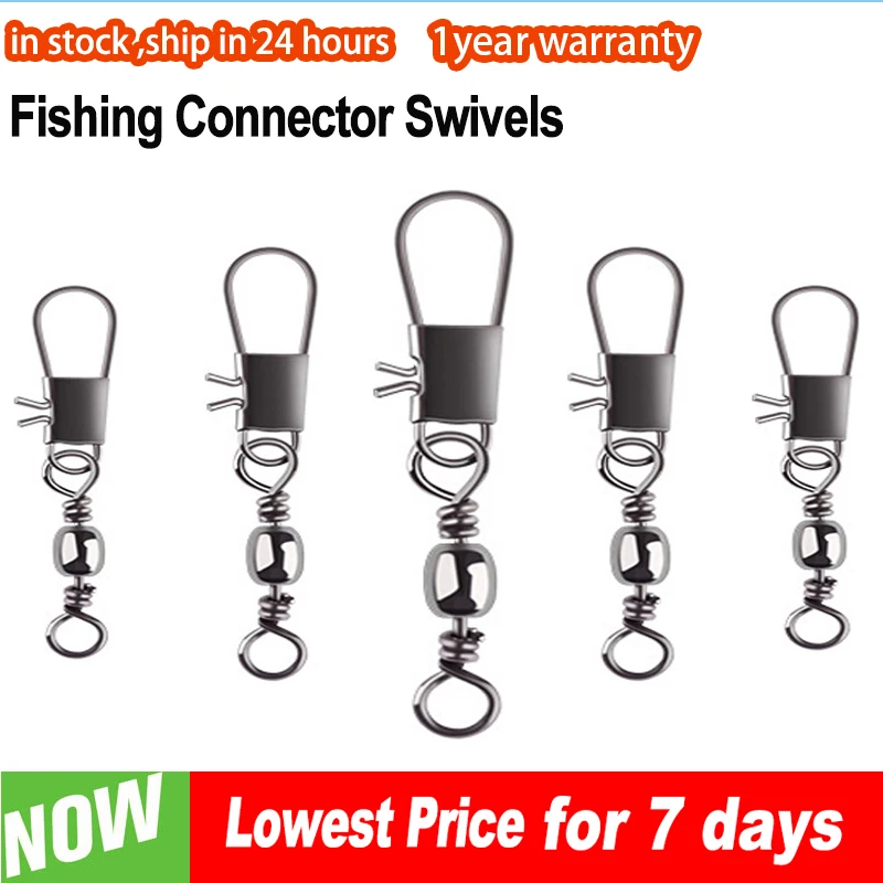 50-100Pcs-Fishing-Connector-Swivel-Solid-Ring-Interlock-Snap-Pin ...
