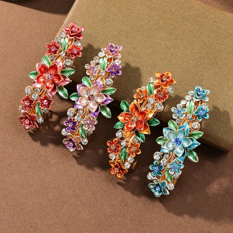 Korean-version-of-crystal-flower-spring-clip-painting-lacquer-plate ...